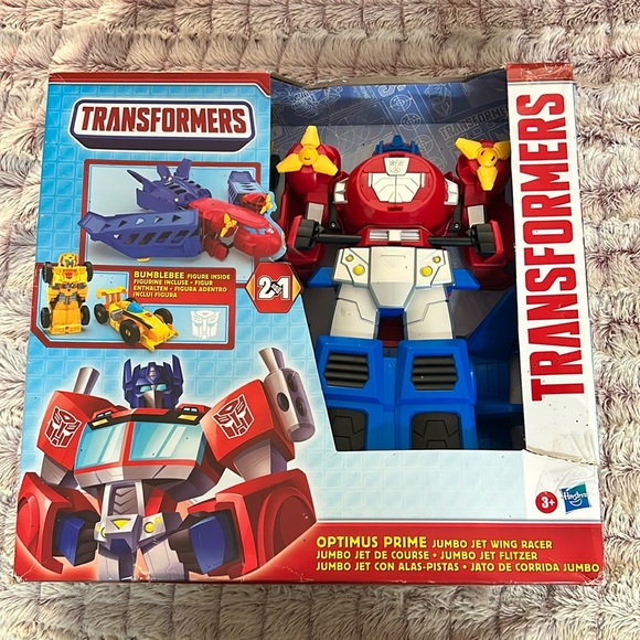 Hasbro | Toys | Transformers Optimus Prime Jumbo Jet Wing Racer | Poshmark